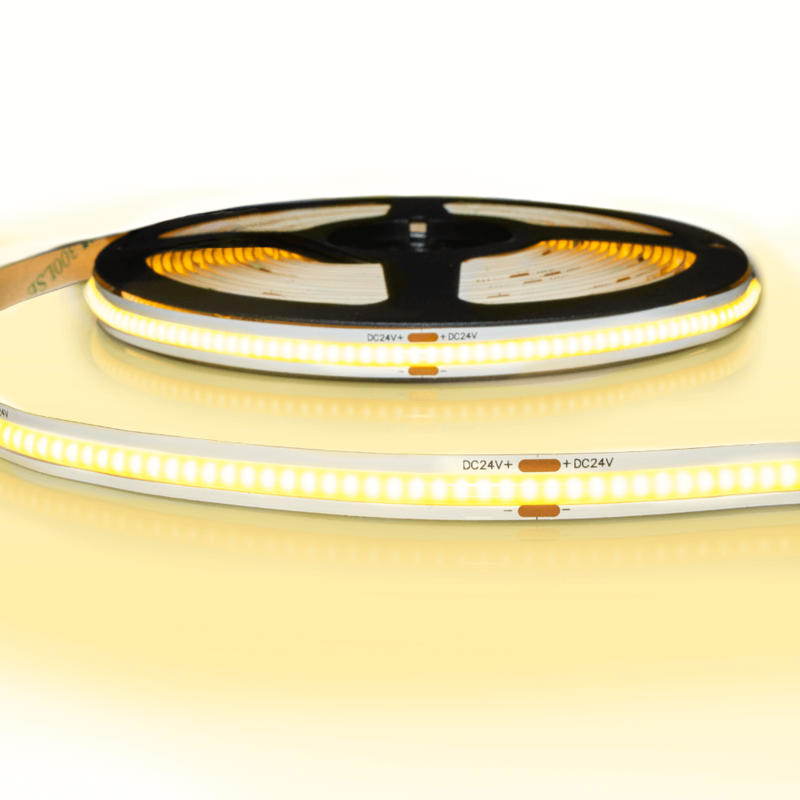 5 meter COB led strip IP20 24V - Extra warm wit 2400K - 384 leds p/m ...